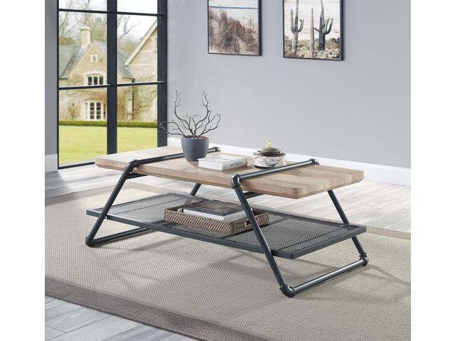 Click here for Brantley Oak & Sandy Gray Finish Coffee Table prices