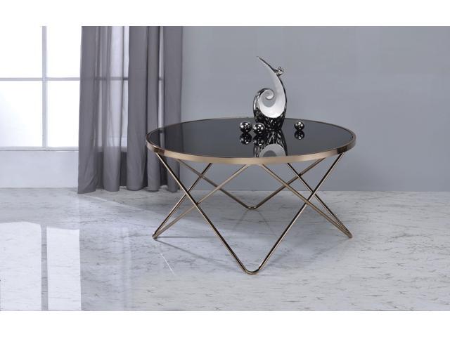 Click here for Valora Black Glass & Champagne Finish Coffee Table prices