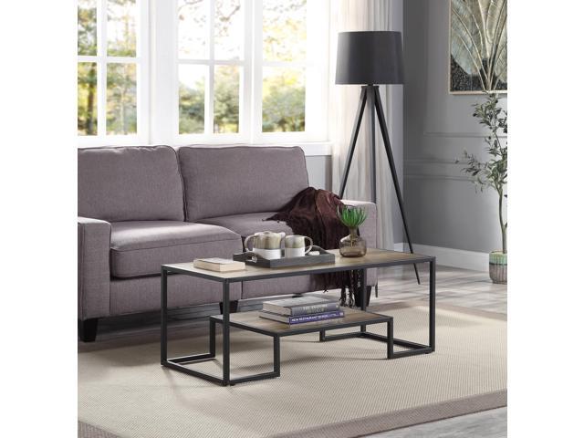 Click here for Idella Rustic Oak & Black Finish Coffee Table prices