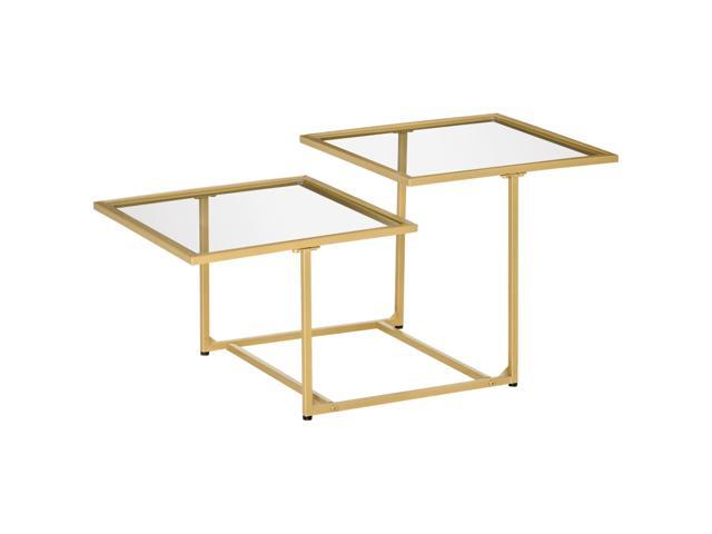 Click here for HOMCOM Coffee Table  Tempered Glass Coffee Table w... prices