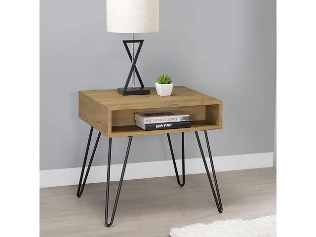 Click here for Golden Oak and Black Square End Table prices