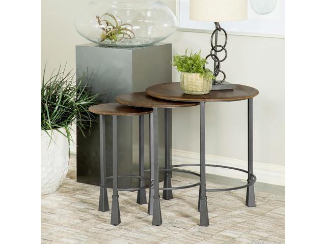 Click here for Natural and Gunmetal 3-Piece Nesting Table prices