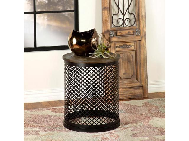Click here for Natural and Black Drum Base Accent Table prices