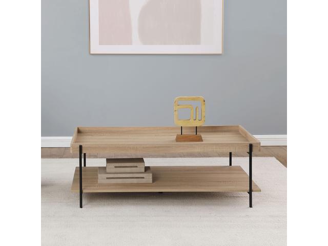 Click here for Miller Light Brown Rectangular Engineered Wood Cof... prices