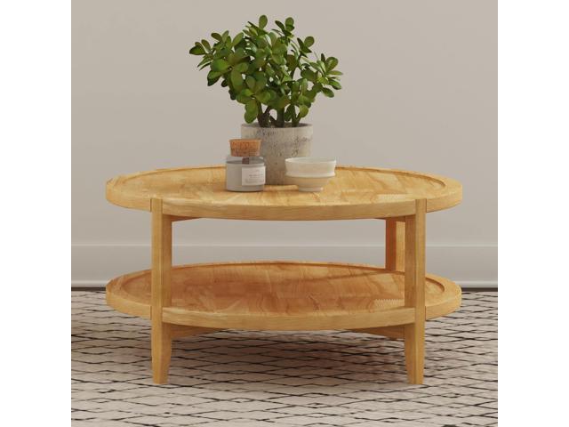 Click here for Isbell Maple Brown Round Solid Wood Coffee Table prices