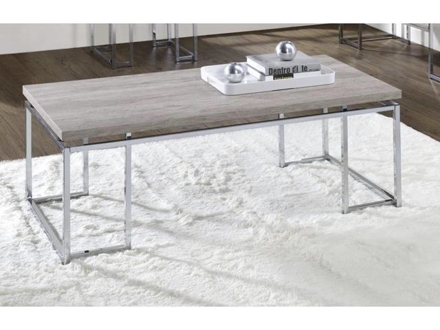 Click here for Chafik Natural Oak & Chrome Finish Coffee Table prices