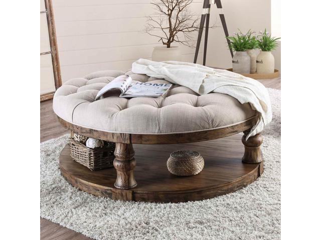 Click here for Rustic Style Round Wooden Coffee Table Antique Oak... prices