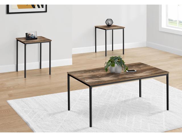 Click here for Table Set  3pcs Set  Coffee  End  Black Metal  Bro... prices