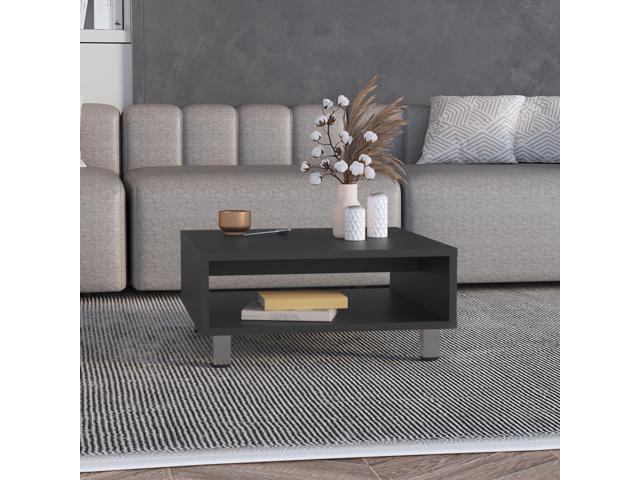 Click here for Coffee Table 10.6 H  1 shelf  4 legs  Black prices
