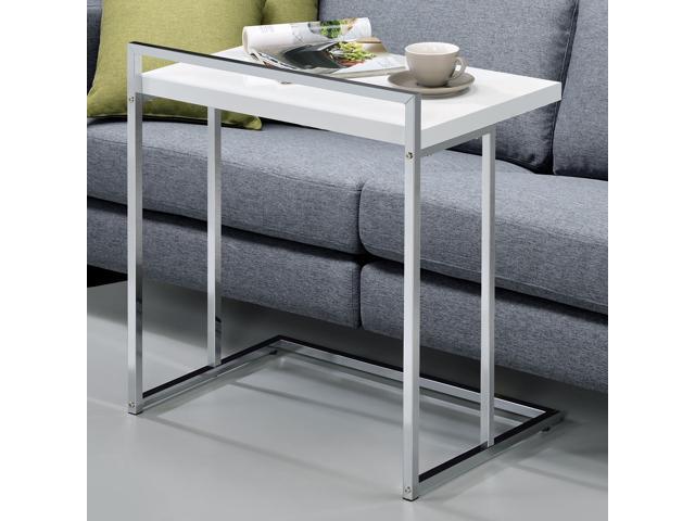 Click here for White High Gloss Rectangular Top Snack Table with... prices