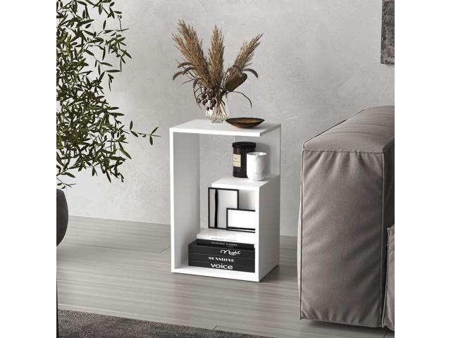 Click here for Everet 25 High 3-Tier Side Table Black White prices