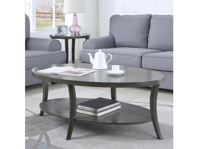 Click here for Perth Contemporary Oval Shelf Coffee Table  Gray prices
