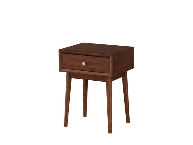 Click here for Modern Style 1pc End Table Drawer Brown Finish Liv... prices