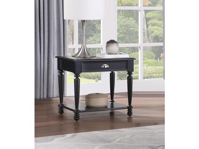 Click here for Classic Design Black Finish End Table with Drawer... prices