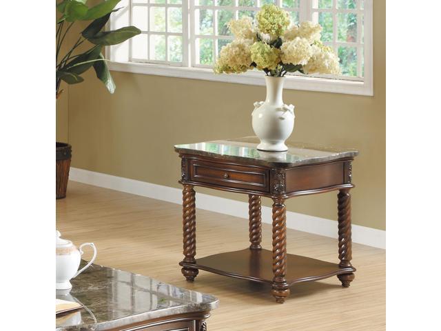 Click here for Traditional Formal Marble Top End Table with Drawe... prices