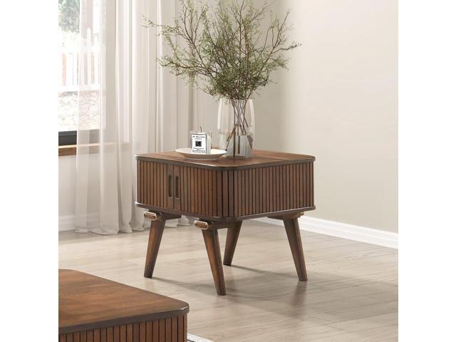 Click here for 1pc Storage End Table Walnut Finish Tambour Doors... prices