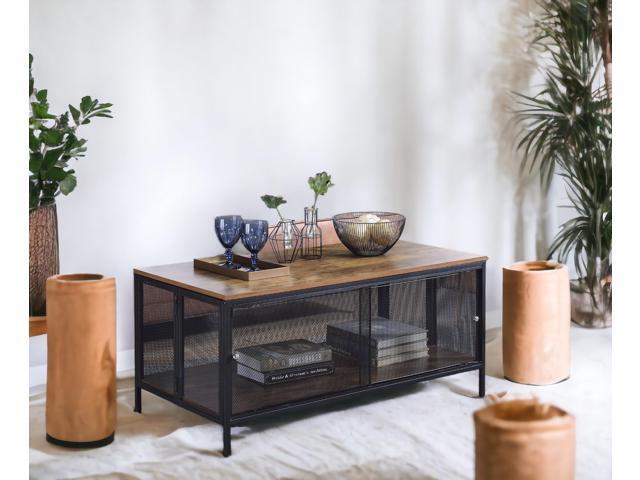 Click here for Winam Antique Oak & Black Finish Coffee Table prices