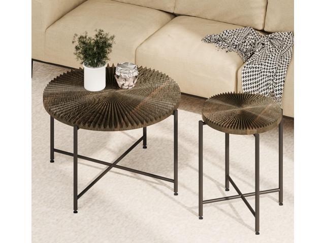 Click here for Radial Pattern 2-Piece Coffee and End Table Set Wa... prices