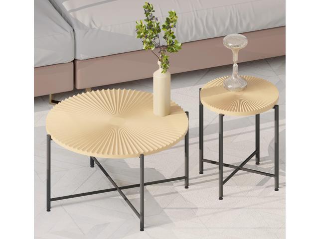 Click here for Radial Pattern 2-Piece Coffee and End Table Set Wa... prices