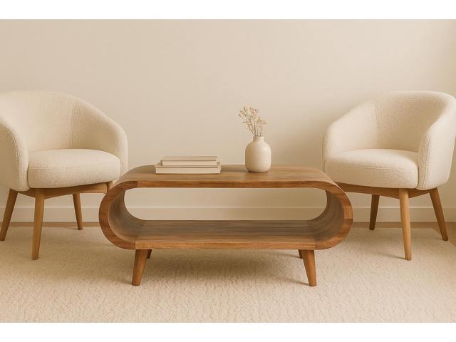 Click here for Amaya Nordic Style Oak-ish Coffee Table  Nordic Le... prices