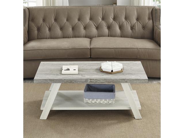 Click here for Athens Contemporary Two-Tone Wood Shelf Coffee Tab... prices