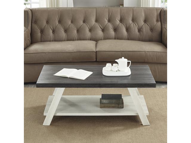 Click here for Athens Contemporary Two-Tone Wood Shelf Coffee Tab... prices