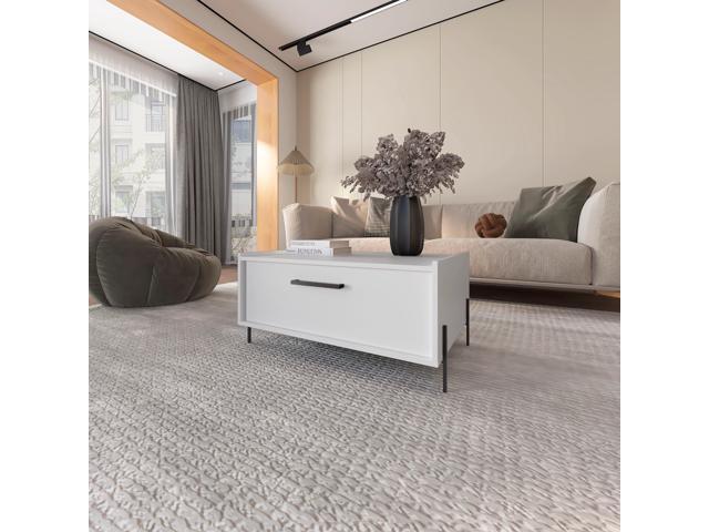 Click here for White Coffee Table with Flip-Down Door prices
