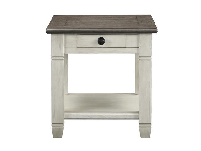 Click here for Rosy Brown and Antique White Finish 1pc End Table... prices