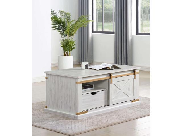 Click here for Rustic Style Antique White 1pc Coffee Table Living... prices