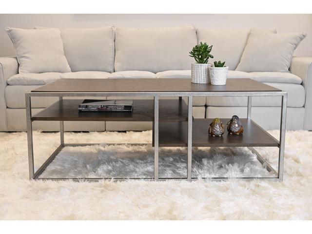 Click here for Padena Metal Frame Wood Living Room Coffee Table w... prices
