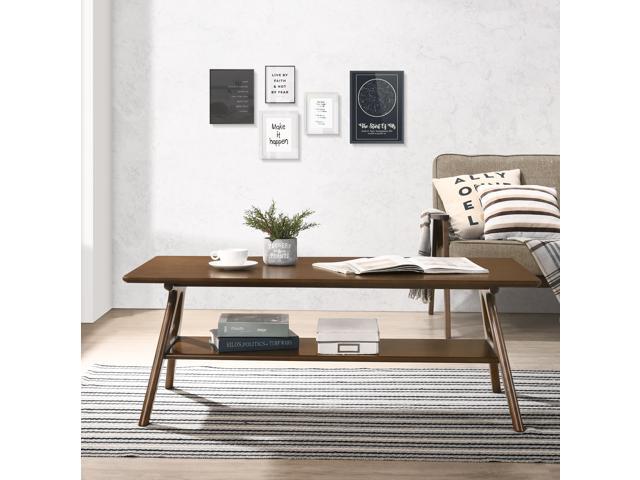 Click here for Arona Mid-Century Modern Wood Coffee Table with Sh... prices