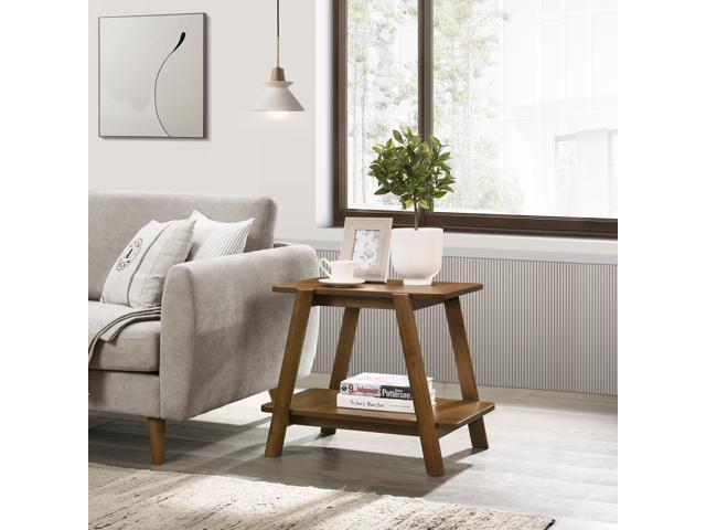 Click here for Metz Mid-Century Modern Wood Shelf End Table  Waln... prices