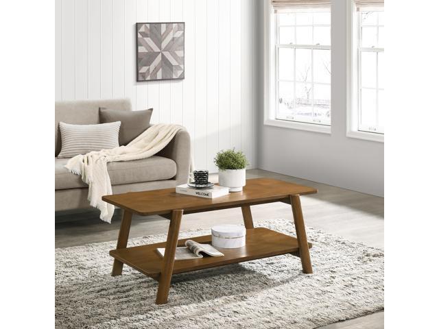 Click here for Metz Mid-Century Modern Wood Shelf Coffee Table  W... prices