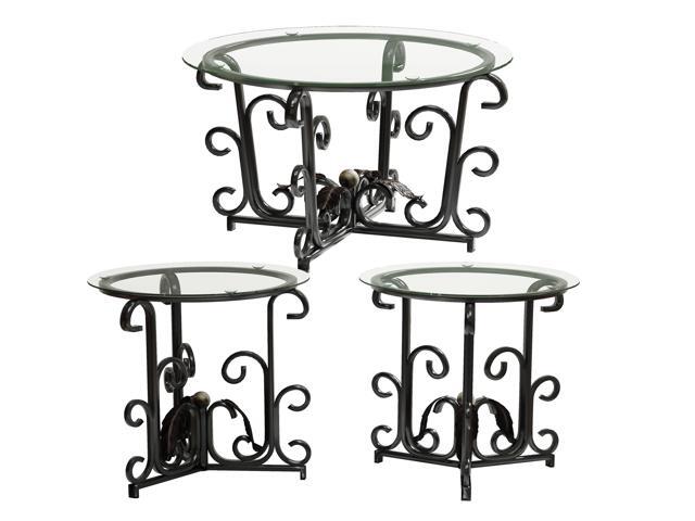 Click here for 3-Piece Coffee Table Set  Tempered Glass Surface w... prices