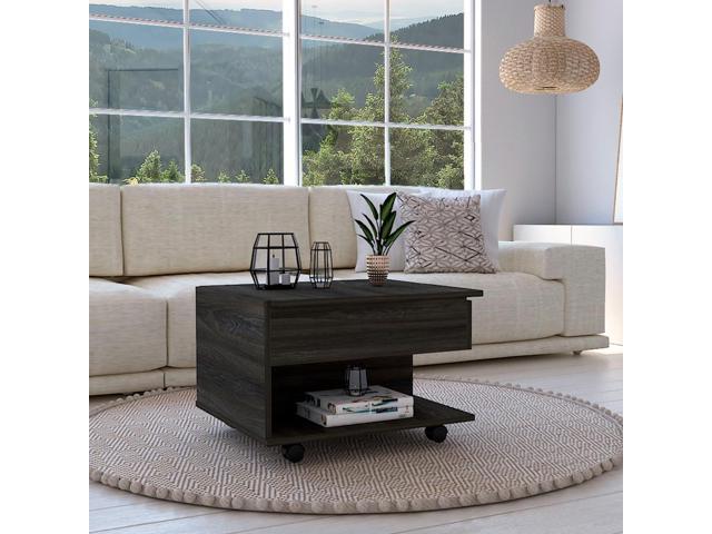 Click here for Lift Top Coffee Table  Casters  One Shelf  Carbon... prices