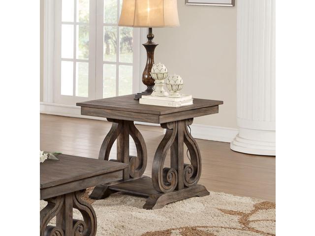Click here for Classic Traditional End Table with Bottom Shelf Da... prices