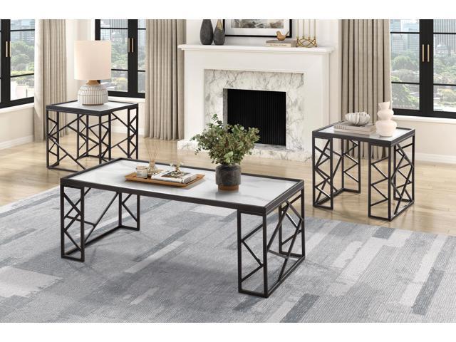 Click here for Occasional 3pc Tables Set Tempered Glass Top Coffe... prices