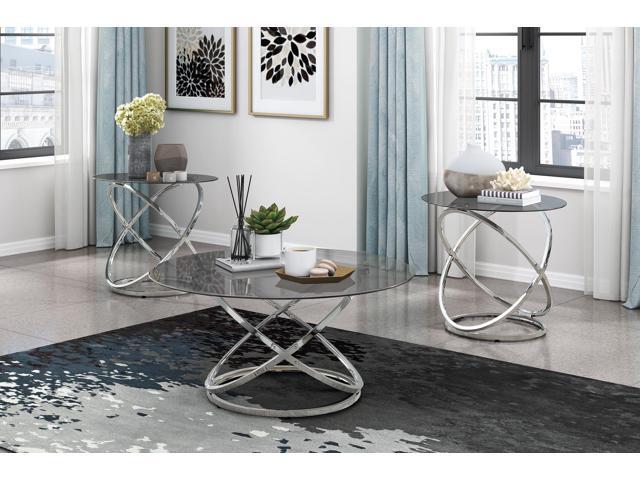 Click here for Modern Luxury 3-piece Occasional Table Set Chrome... prices