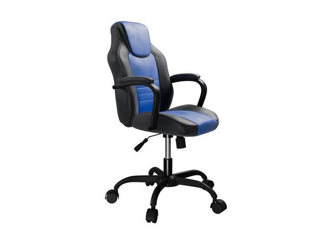 Click here for Gaming Office Chair Blue And Black Faux Leather 1p... prices