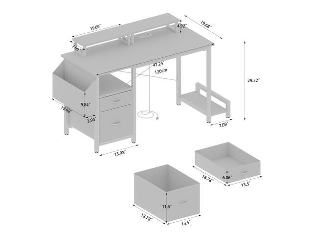 Click here for 47.3office desk with power outlet 2 Monitor Stands... prices