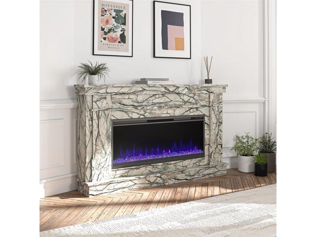 Click here for Waverly Wide Mantel with Linear Electric Fireplace... prices
