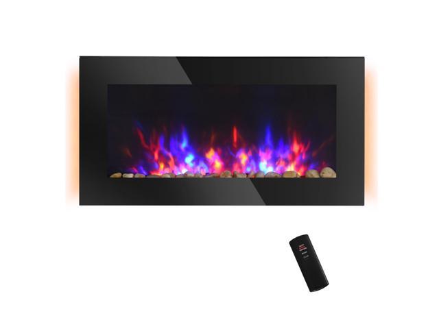 Click here for 36 1500W Electric Wall-Mounted Fireplace with Flam... prices