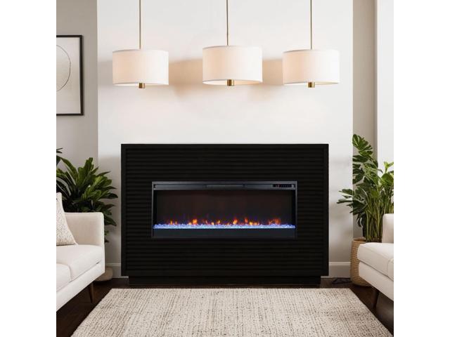 Click here for 62 inch Fireplace Mantel  Black Finish prices