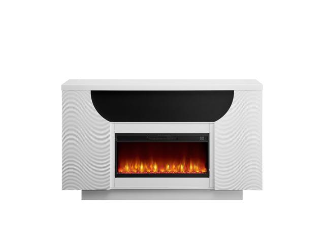 Click here for Aurora White 76 Inch Fireplace with TV Lift prices