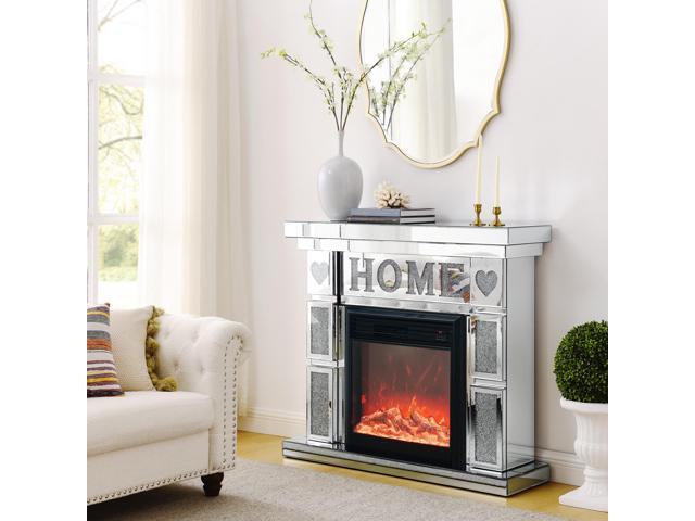 Click here for W 46 X D 12.6 X H 41  Acrylic diamond mirror firep... prices