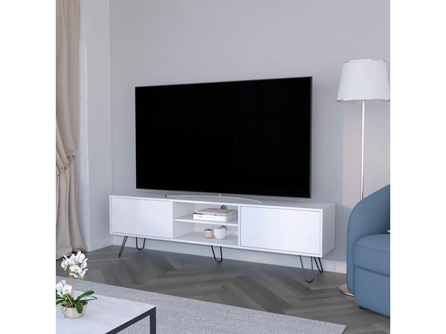 Click here for White Hairpin Leg TV Rack prices