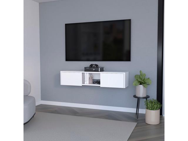 Click here for White 2-Door Floating TV Stand prices