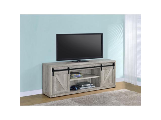 Click here for The Grey Driftwood 2-Door Engineered Wood TV Stand prices
