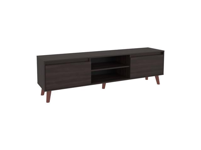 Click here for Stained Walnut TV Stand with Cabinets and Open She... prices