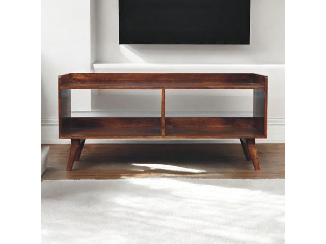 Click here for Solid Wood Open-top Chestnut Media Unit  2 Open Sh... prices